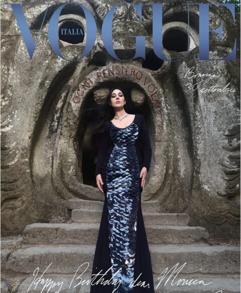 Monica Bellucci a Bomarzo per la cover di Vogue