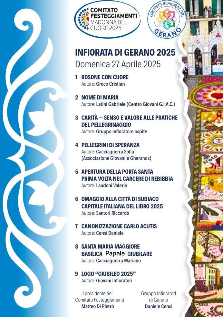 Svelati i temi della 296^ Infiorata di Gerano – VisitLazio